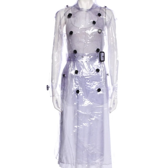 Burberry | Jackets & Coats | Burberry Transparent Pvc Vinyl Trench Coat ...